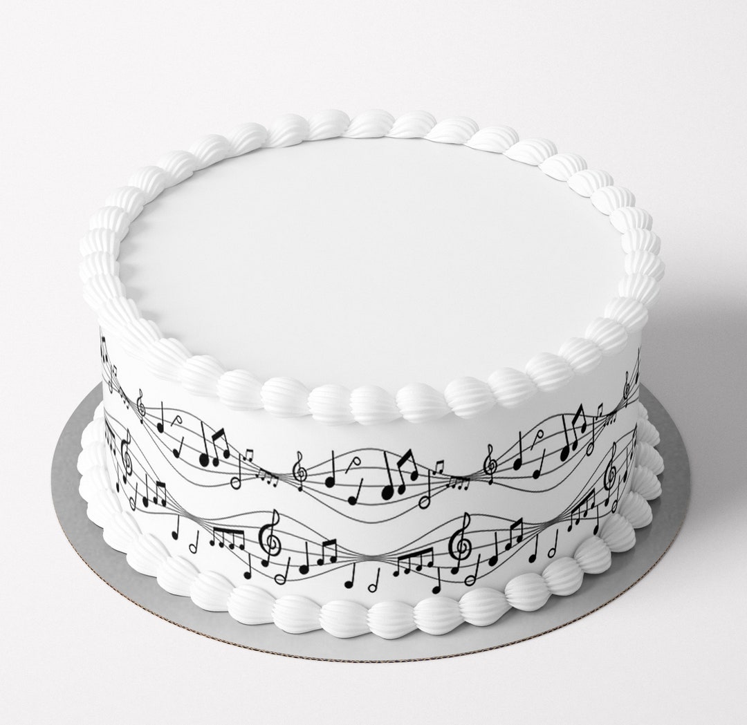 Music Notes Cake Border Wrap - Etsy