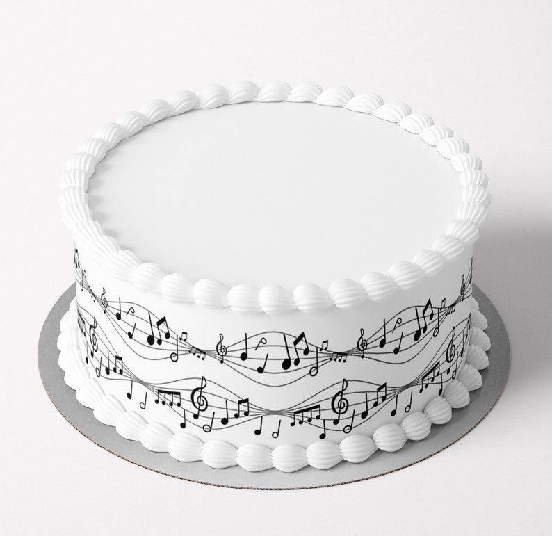 Music Notes Cake Border Wrap - Etsy