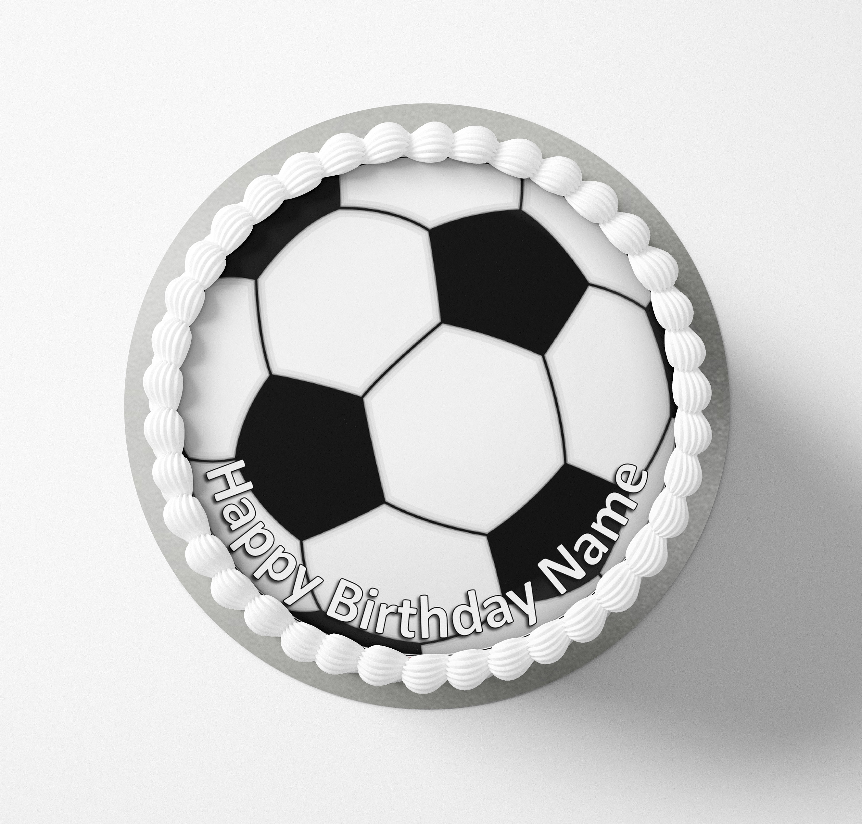 Soccer Ball Wafer/icing Cake Topper - Etsy