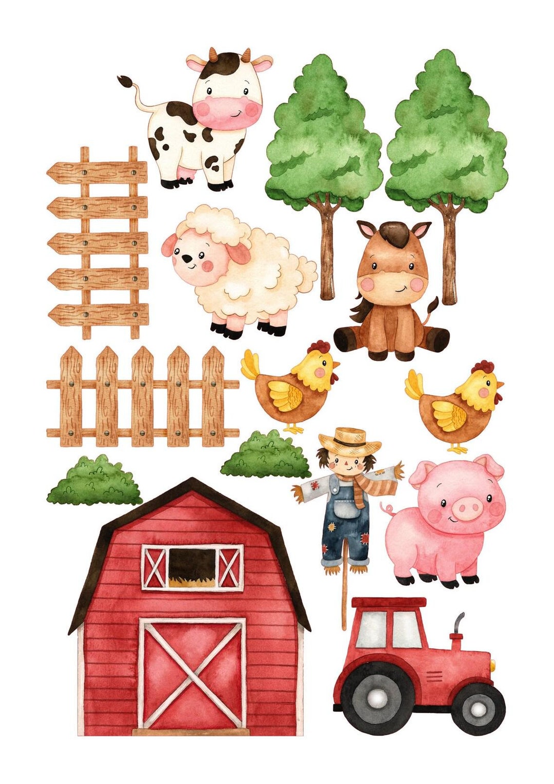 Barn Animals & Friends Precut Wafer / Icing Images - Etsy