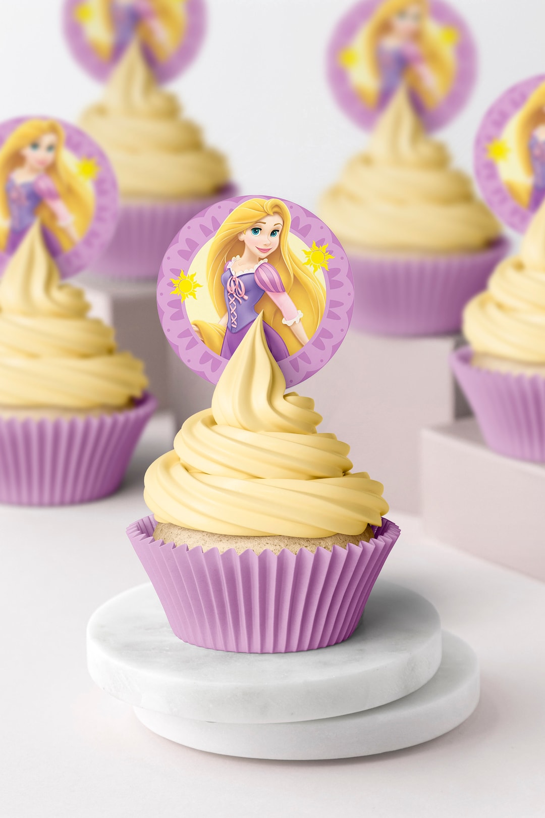 Rapunzel Wafer/icing Cupcake Toppers - Etsy UK
