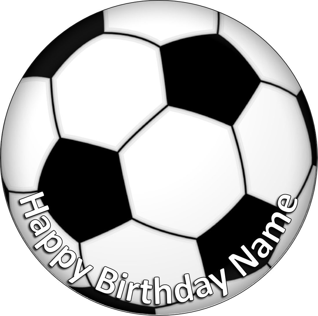 Soccer Ball Wafer/icing Cake Topper - Etsy