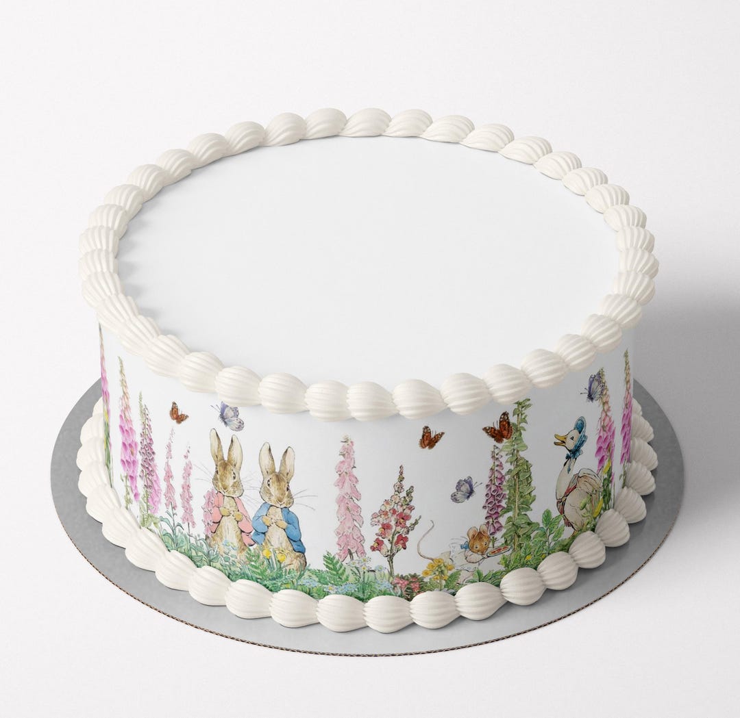 Peter Rabbit Garden Cake Border Wrap - Etsy