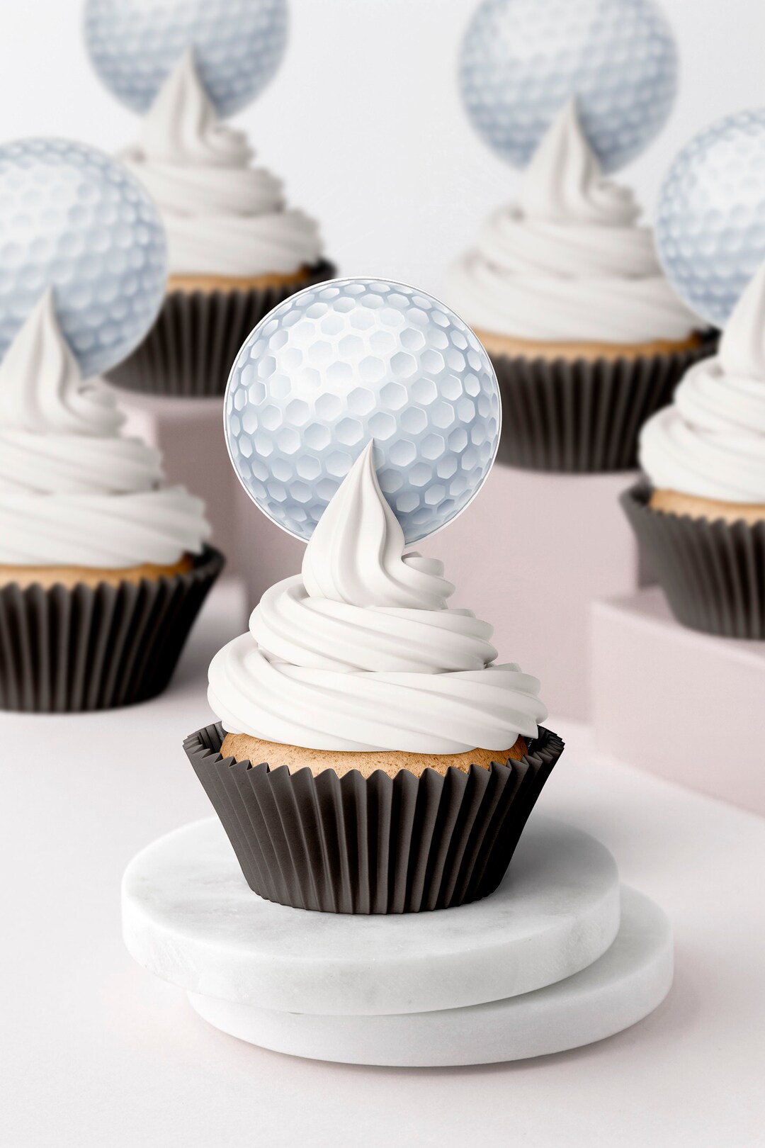 Golf Ball Wafer / Icing Cupcake Toppers - Etsy