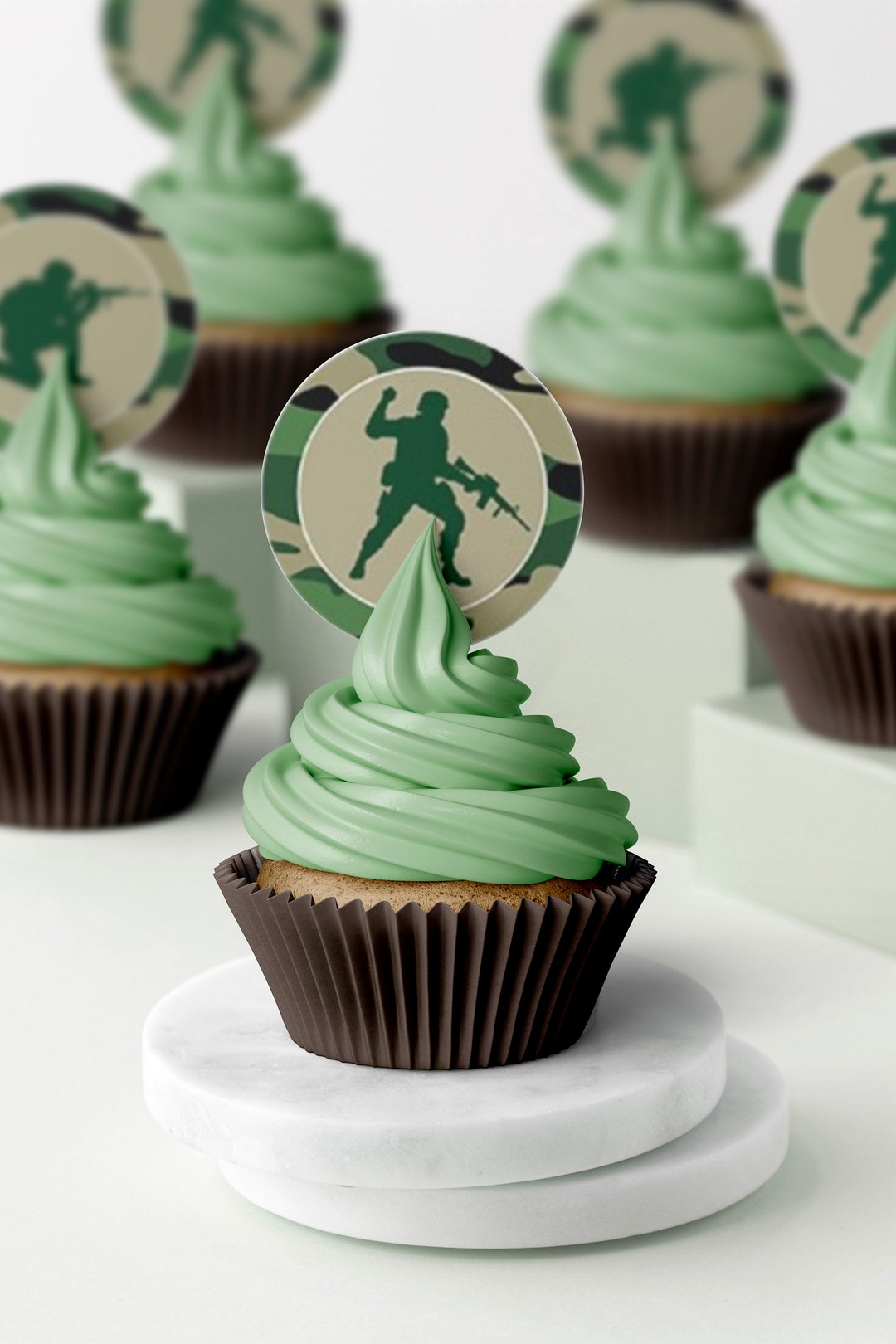 Army Toy Soldiers Wafer/icing Cupcake Toppers - Etsy