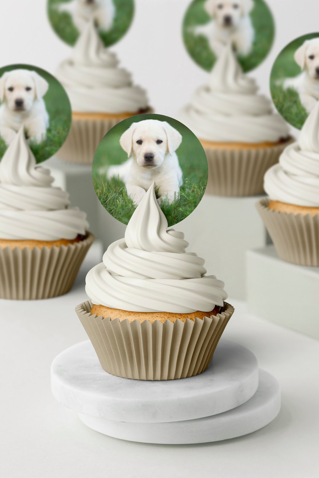 Labrador Puppy Dog Wafer/icing Cupcake Toppers - Etsy