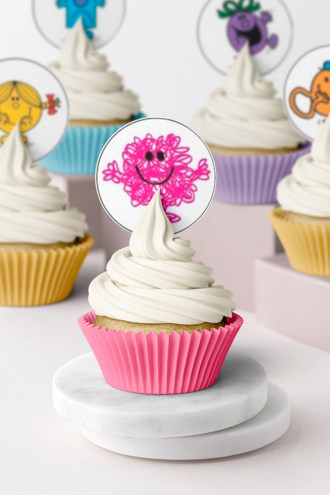Mr Men Wafer / Icing Cupcake Toppers - Etsy