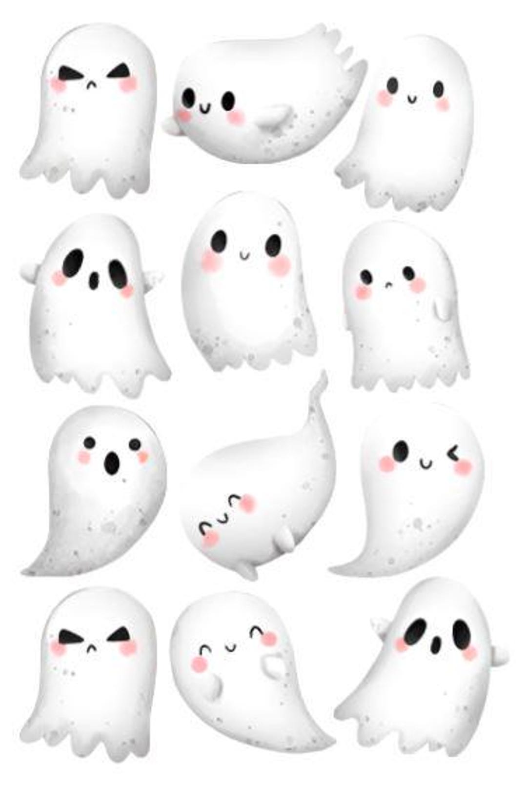 Cute Ghosts Wafer / Icing Cupcake Toppers - Etsy