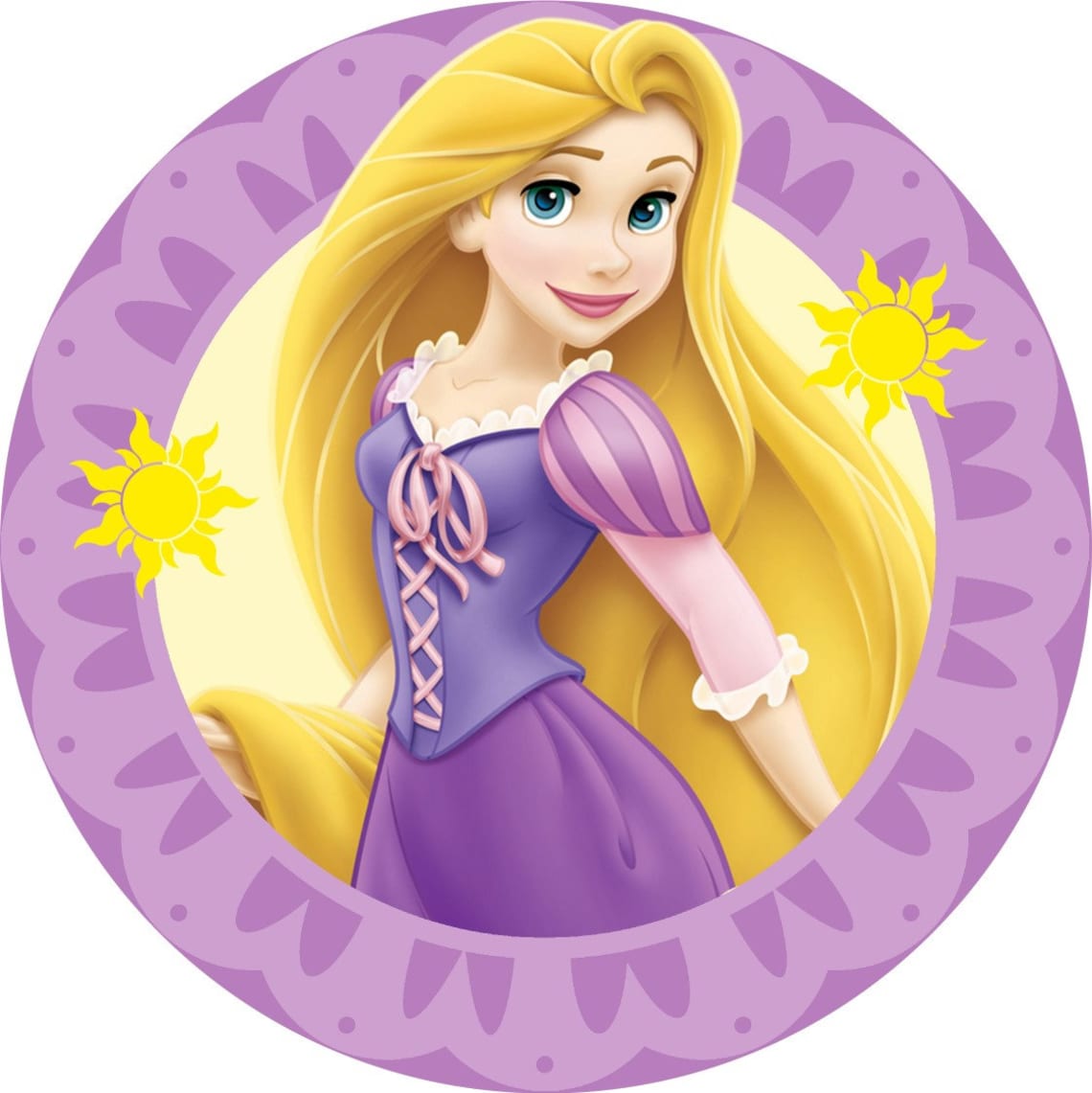 Oblea Rapunzel / topper de pastel glaseado - Etsy España