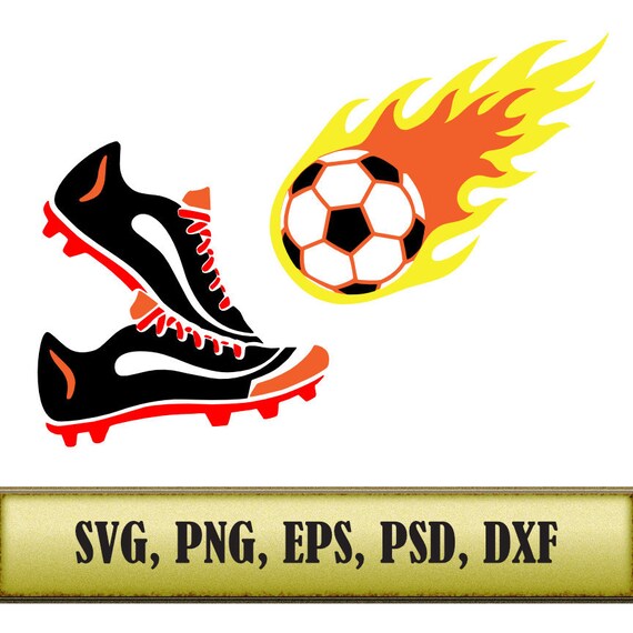 Soccer Ball Football Ball Fireball Svg Dxf Psd Eps | Etsy