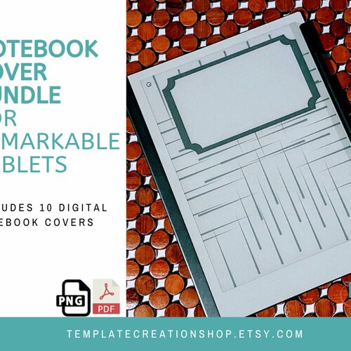 Remarkable 1 & 2 Notebook Cover Templates Bundle 4 for - Etsy