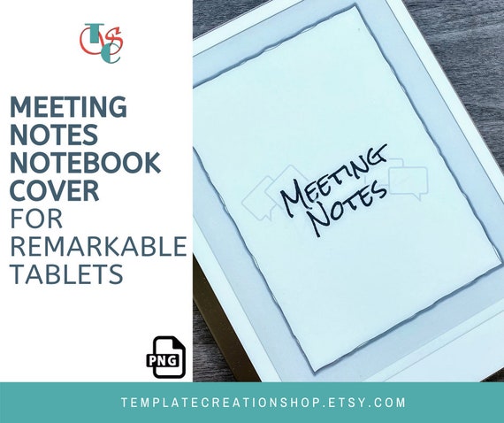 Paper reMarkable 1 and 2 compatible templates Notebook Cover Notes ...