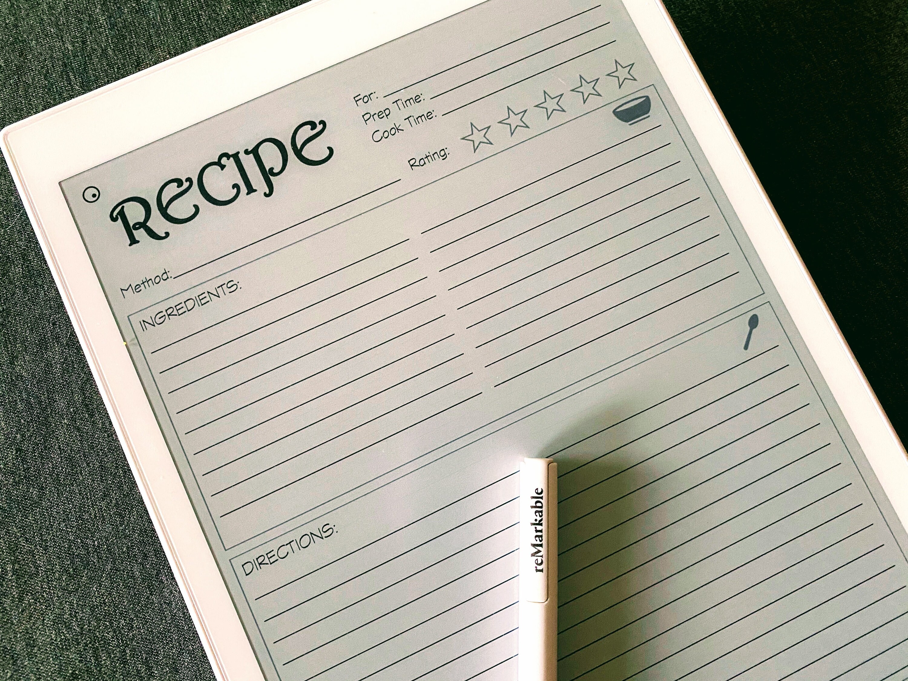 Remarkable Templates ReMarkable 2 Templates Notes Bundle For All Your 