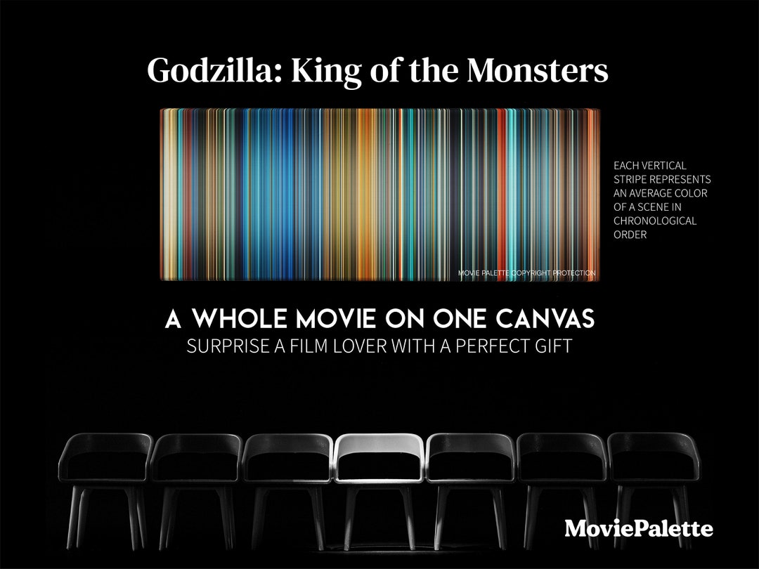 Godzilla: King of the Monsters 2019 Movie on Canvas Movie Palette Movie ...