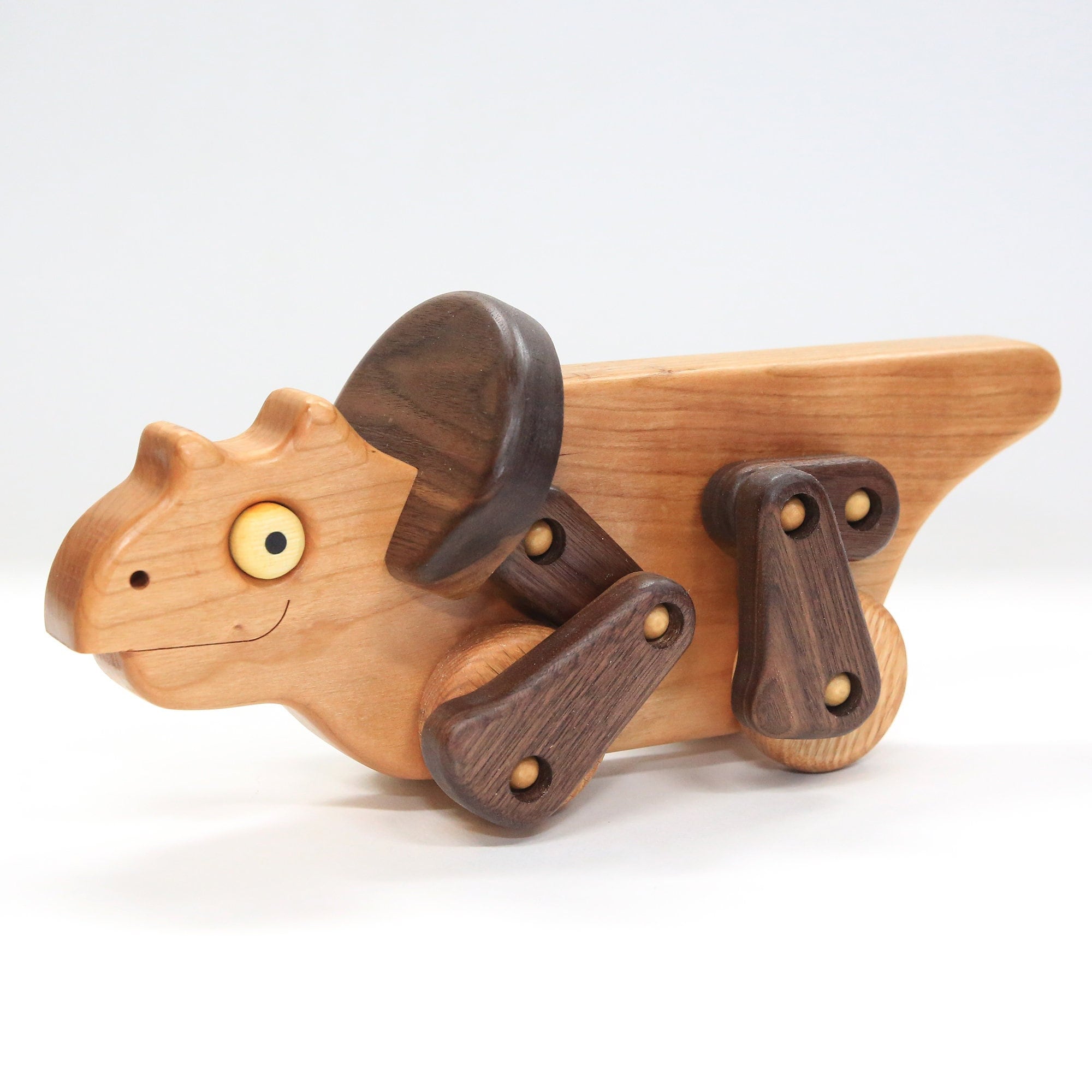 Triceratops Automata Toy Plan: Moving Wooden Dinosaur (PDF) - Etsy
