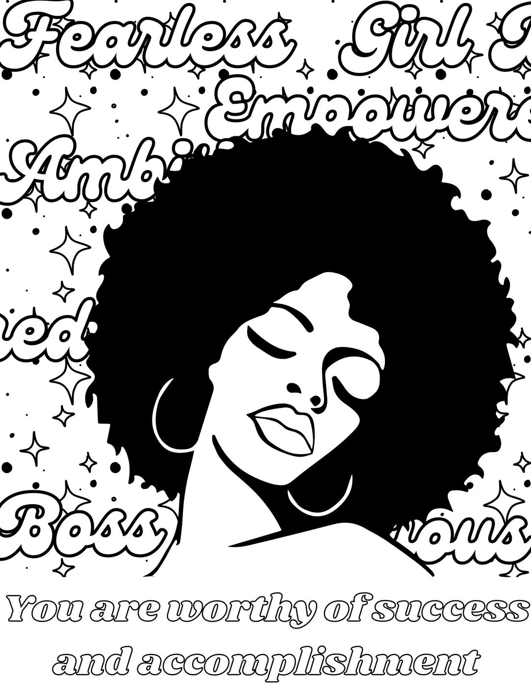 Empower Coloring Page Printable Adult Coloring Sheet - Etsy