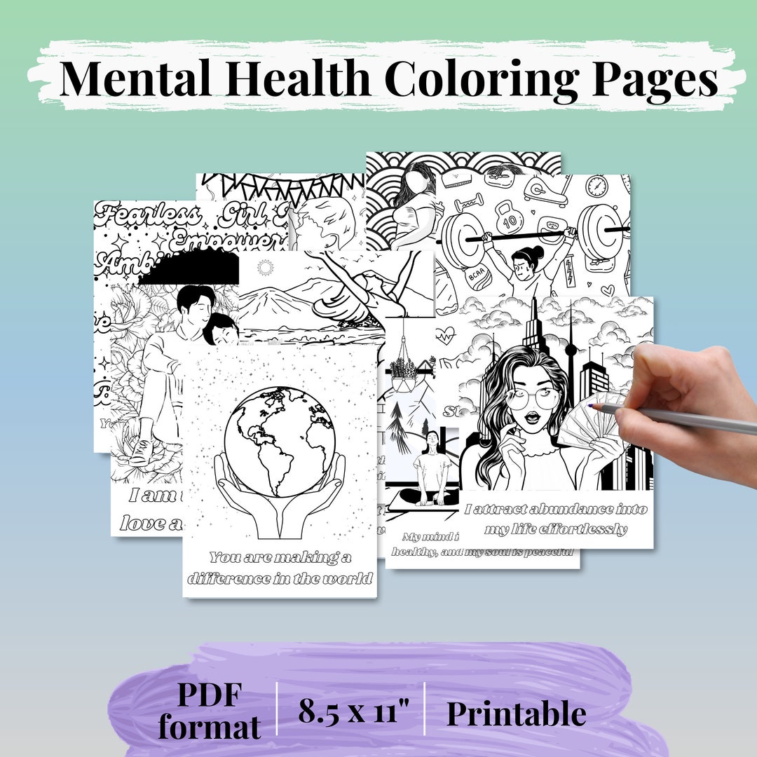 Positivity Coloring Page - Printable Adult Coloring Sheet - Etsy