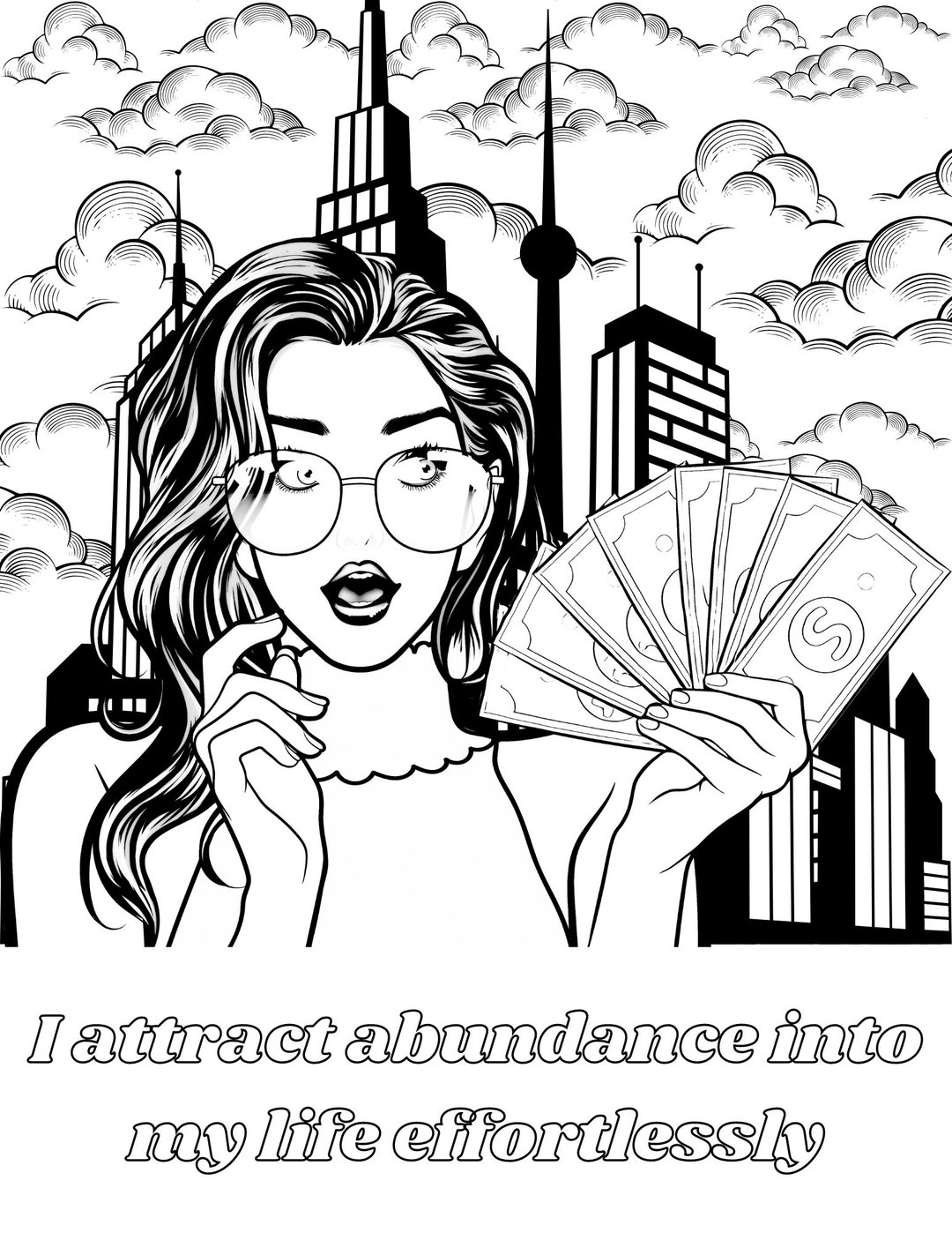 Abundance Coloring Page Printable Adult Coloring Sheet - Etsy