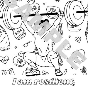 Strong Coloring Page - Printable Adult Coloring Sheet - Etsy