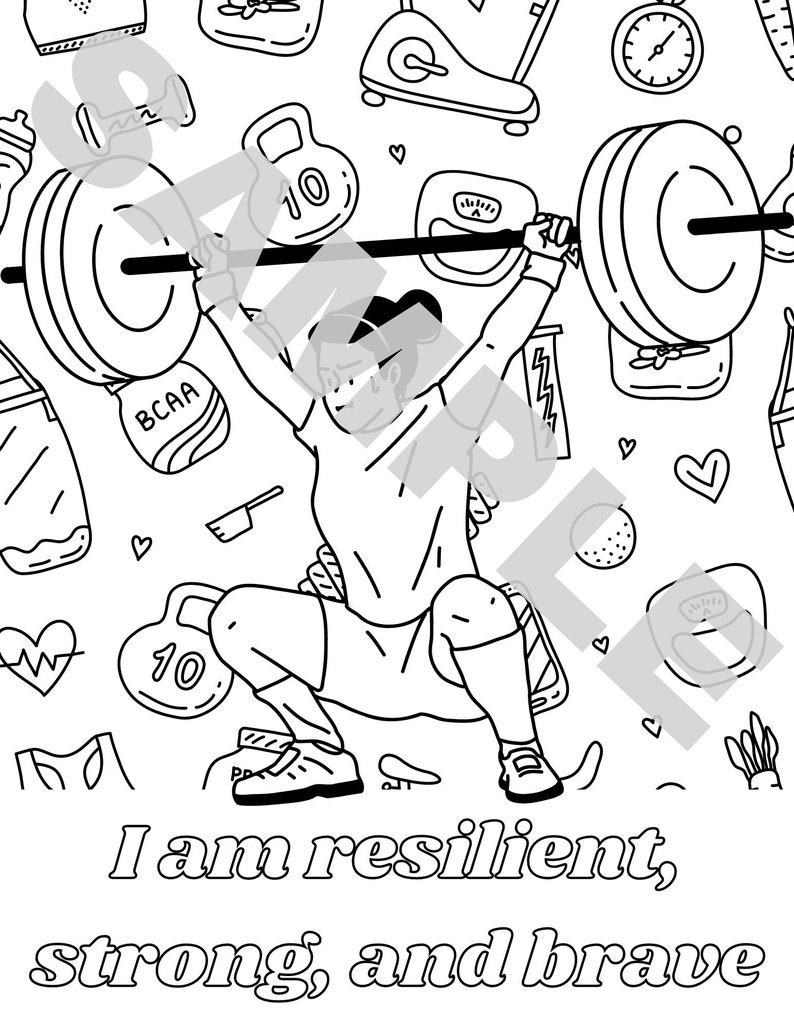 Strong Coloring Page - Printable Adult Coloring Sheet - Etsy