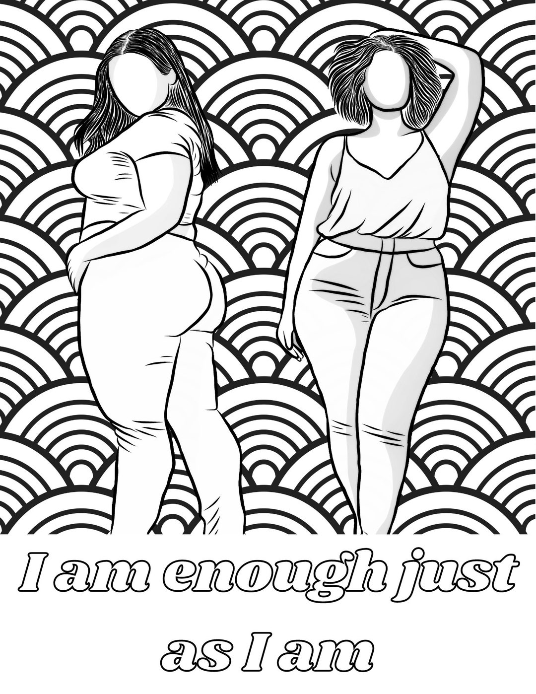 Enough Coloring Page Printable Adult Coloring Sheet - Etsy