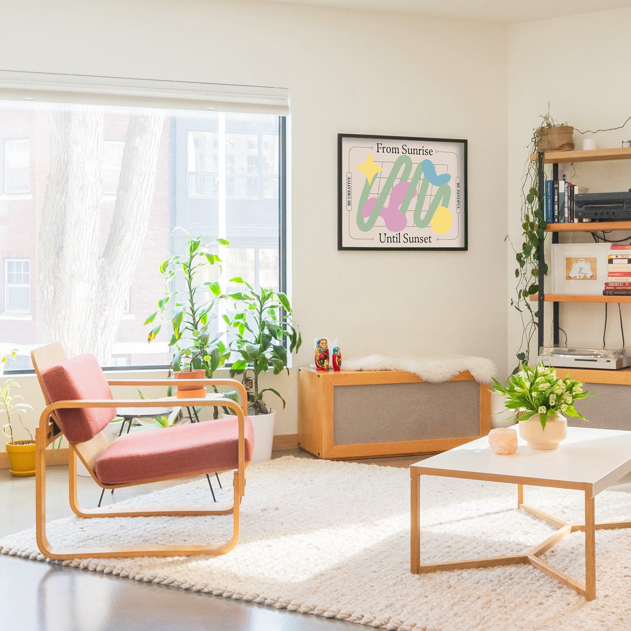 SUNRISE UNTIL SUNSET A3 A4 A5 Pastel Contemporary Poster | Etsy