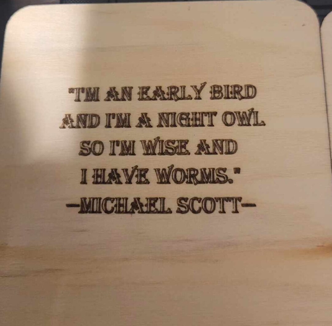 Coasters-quotes From the Office - Etsy