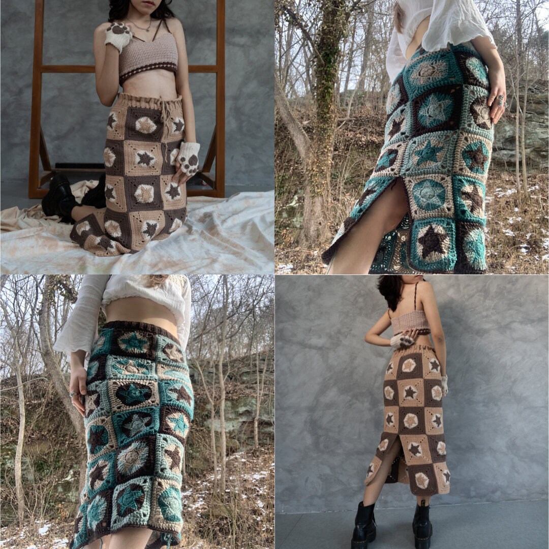 STAR Patchwork Pocket Skirt PATTERN - Etsy