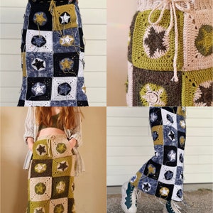 STAR Patchwork Pocket Skirt PATTERN - Etsy