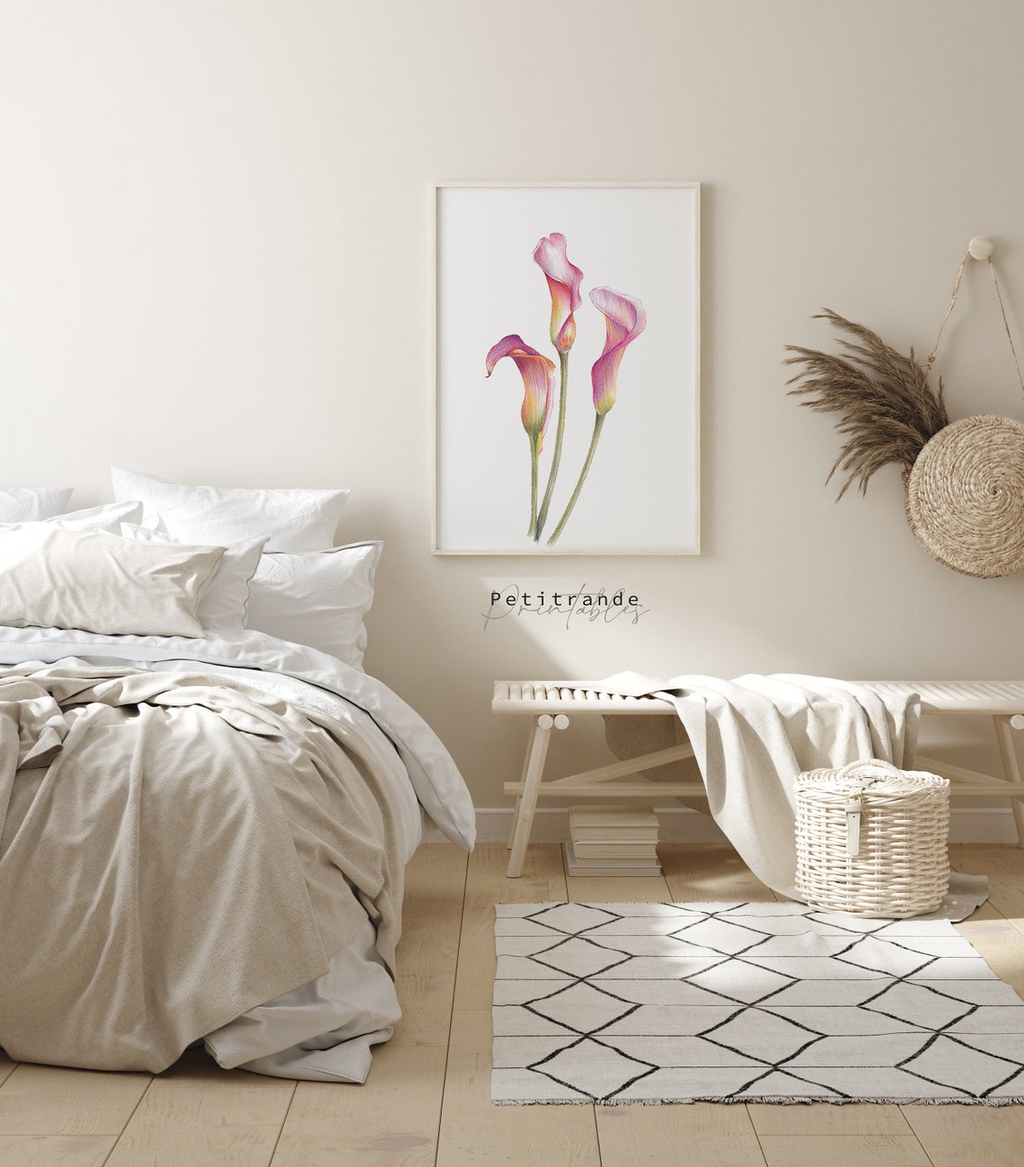 Calla Lily Print, Botanical Wall Art Prints, Flower Printable Wall Art ...