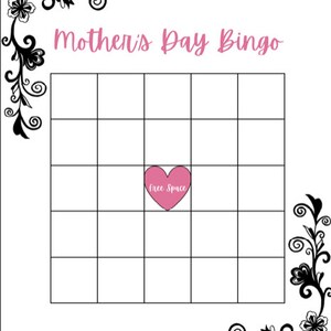 Mother's Day Bingo Card - Etsy