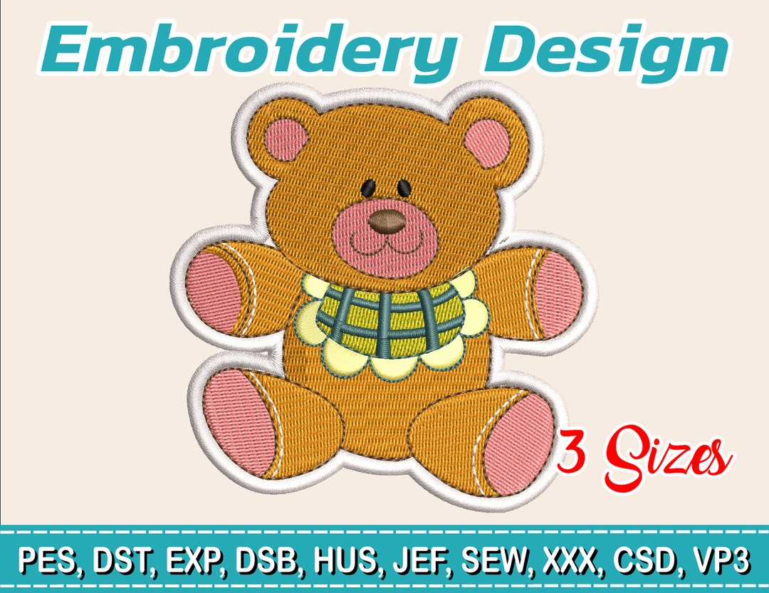 Design to Embroider, Baby Bear, TEDDY, Teddy Bear to Embroider, Bear to ...