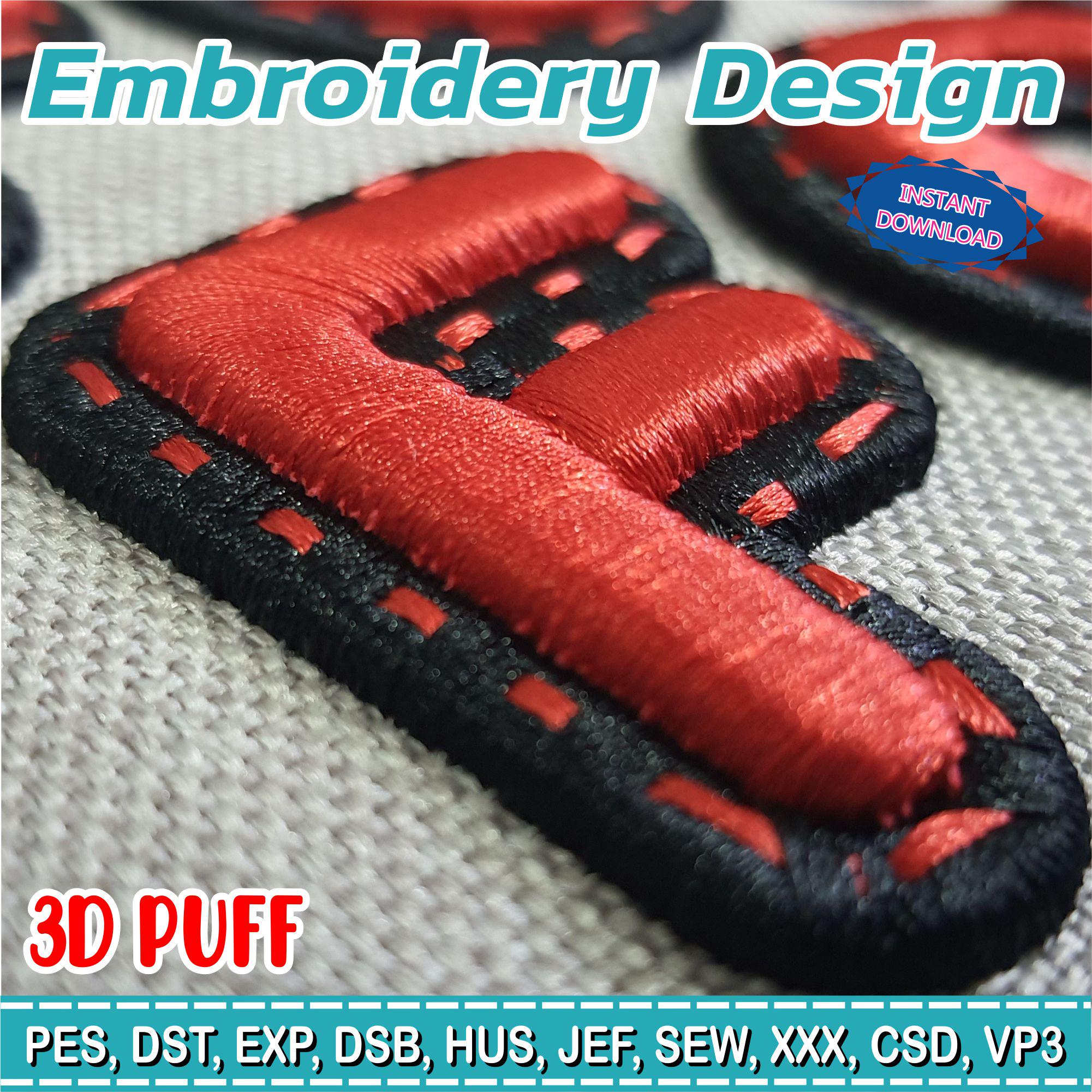 Design to Embroider 3D Foamy Cap / Round Double 3D Font / Puff Foam ...