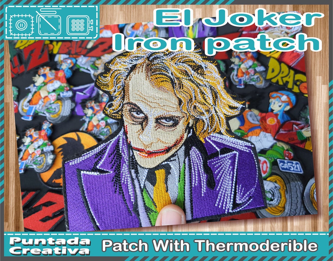 A Patch of the Joker / El Guasón Interpreted by Heath Ledger, Iron-on ...