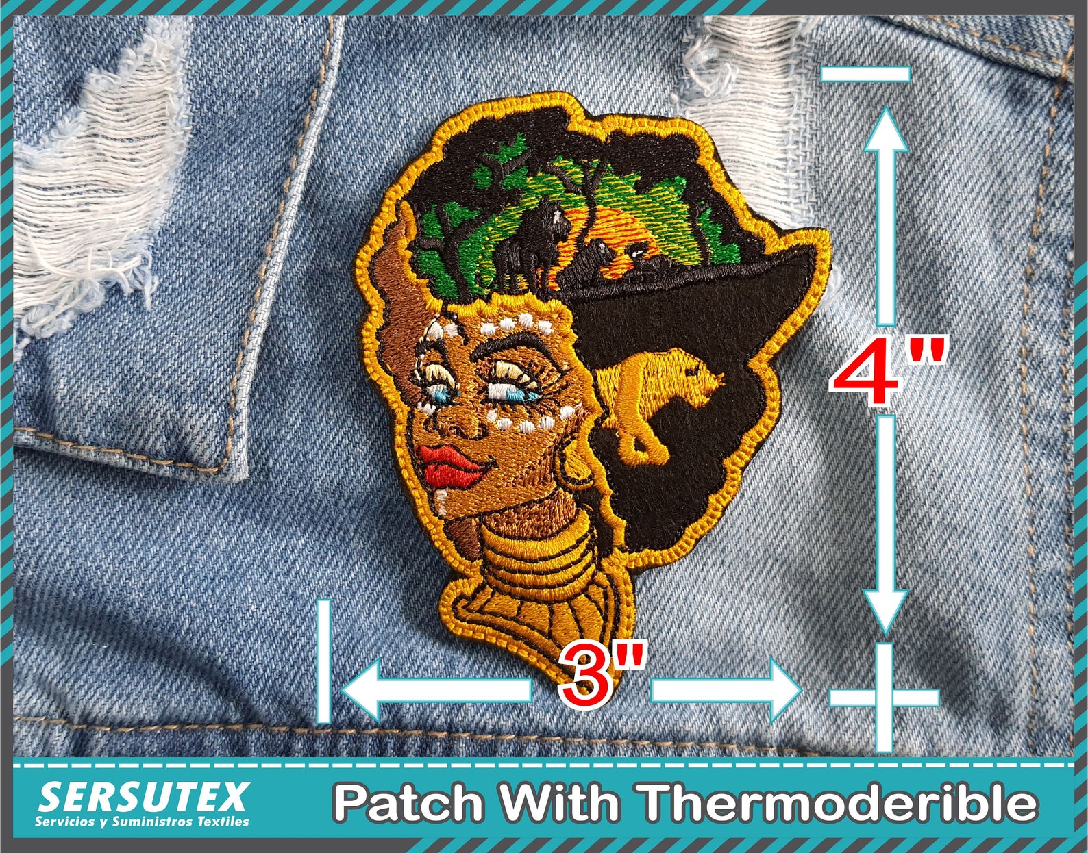 Beautiful African American Women Embroidered Patches With - Etsy