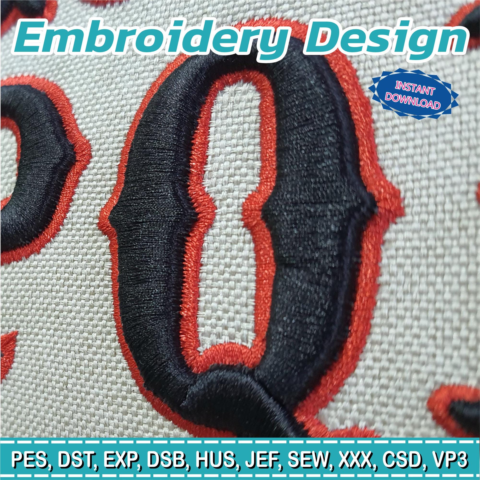 3D Puff Varsity Embroidery Font | Bold Puffy Alphabet Letters for Hats ...