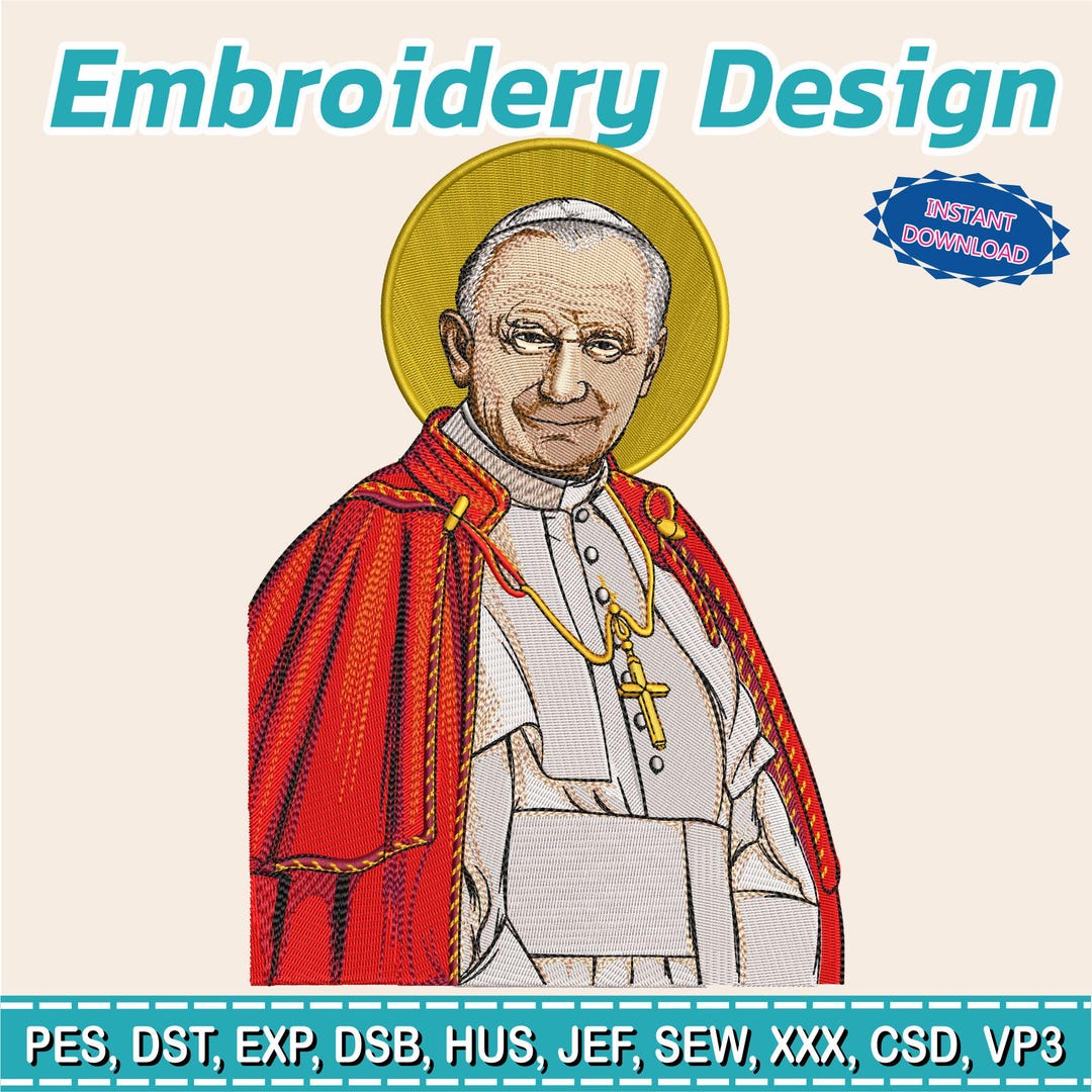 Embroidery Design / Pope Francis / Religious Embroidery / Catholic ...