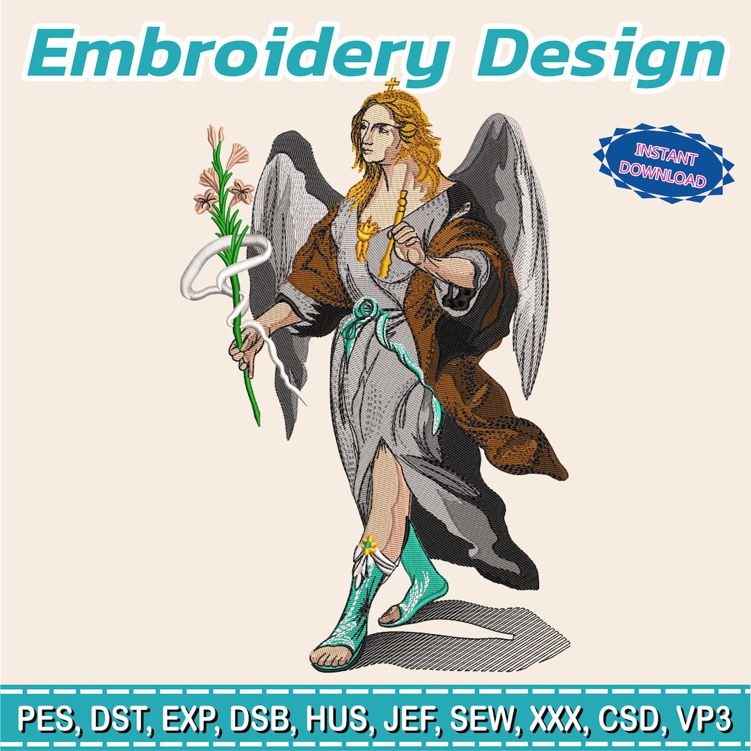 Embroidery Design / Saint Arcangel Gabriel / Religious Embroidery ...