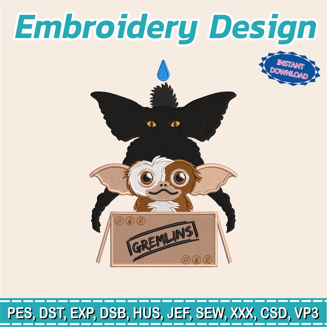 Design for Embroidery Machine / GREMLINS / Gizmo Gremlins / Rayita ...