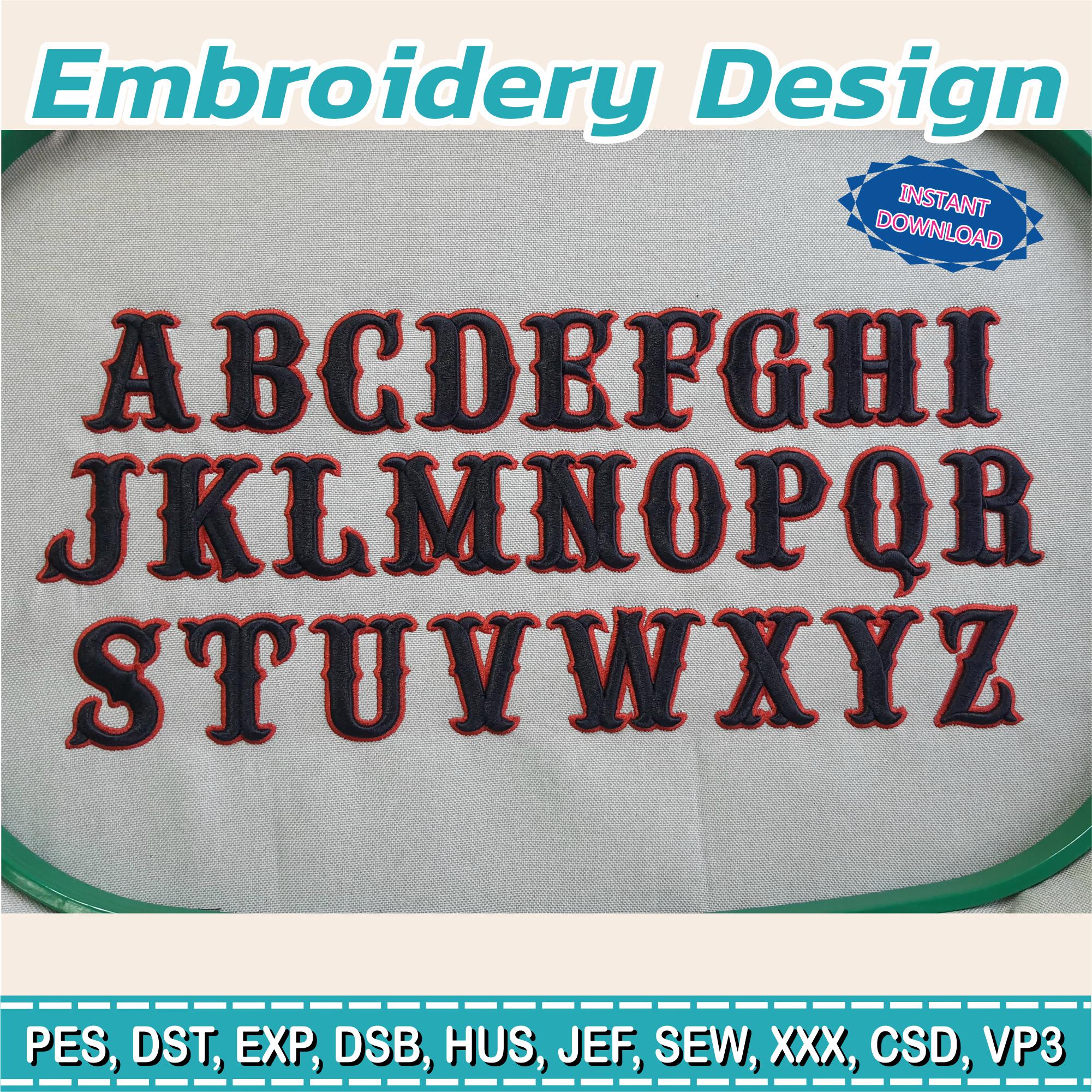 3D Puff Varsity Embroidery Font | Bold Puffy Alphabet Letters for Hats ...