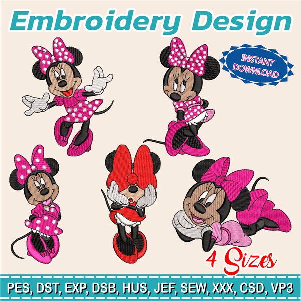 Minnie Mouse Embroidery Design - Etsy