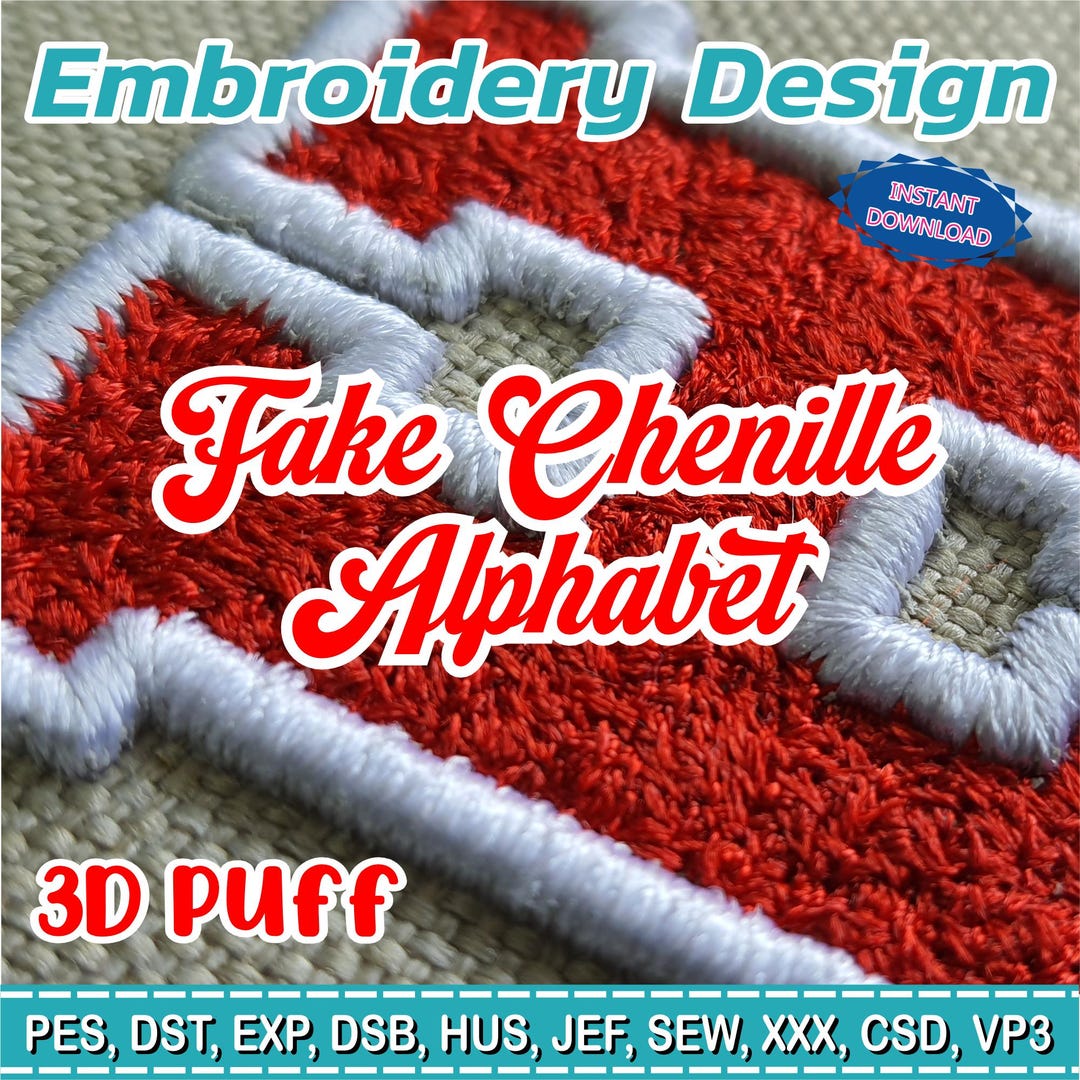 Design to Embroider 3D Foamy Cap Pff / FAKE CHENILLE ALPHABET ...
