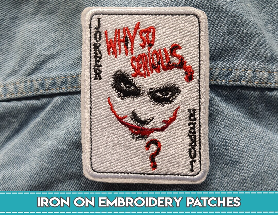 Joker Patch / the Joker Played by Heath Ledger / Iron-on Patch / Iron ...