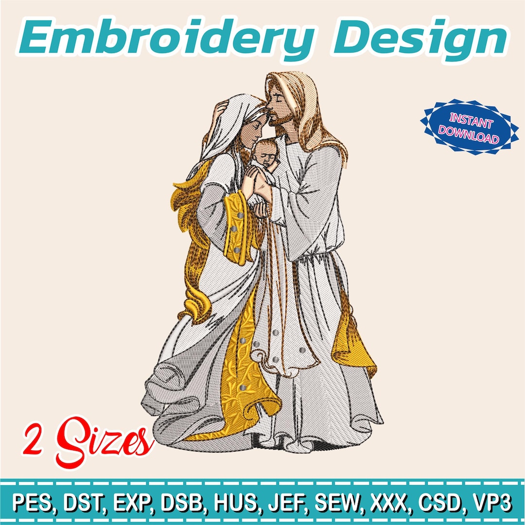 Embroidery Design / Holy Family / Religious Embroidery / Catholic ...
