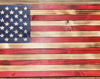 Rustic American Flag - Etsy