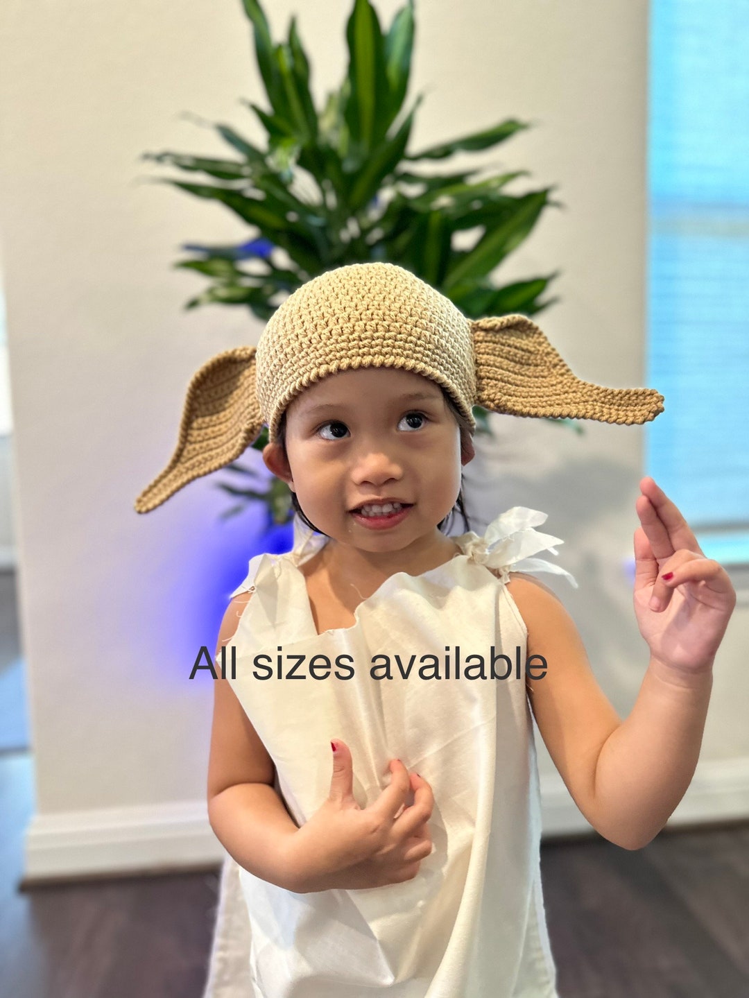 House Elf Crochet Hat, Dobby Ears, Dobby From Harry Potter Crochet Hat ...