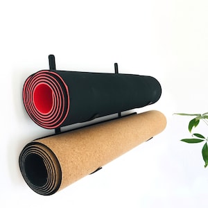 Minimalist Yoga Mat Wall Hooks, Gym Wall Storage Rack, Wall Mounted ...