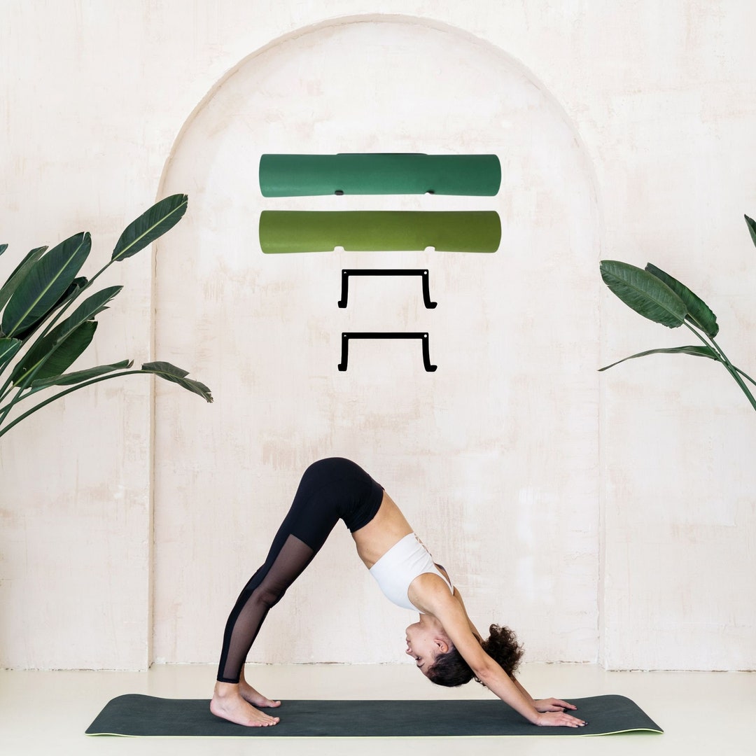 Minimalist Gym Storage Set, Yoga Mat Holder, Mat Rack, Foam Roller Rack ...