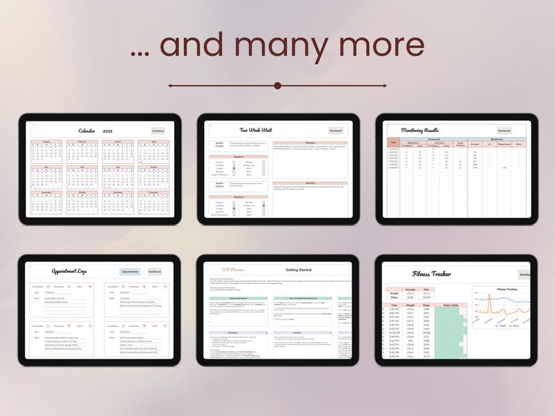 Digital IVF Tracking Spreadsheet | Fertility Treatment Planner ...