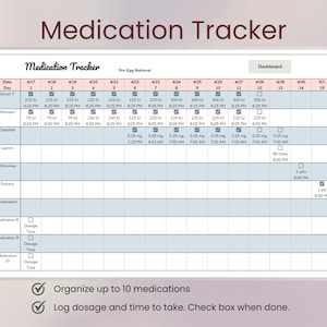 Digital IVF Tracking Spreadsheet | Fertility Treatment Planner ...